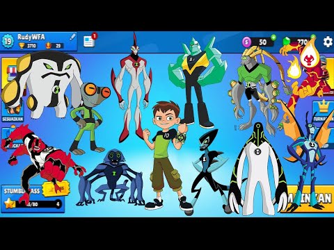 KOMPILASI JENIS JENIS BEN10 BERUBAH MENJADI ALIEN TERKUAT DI GAME ...