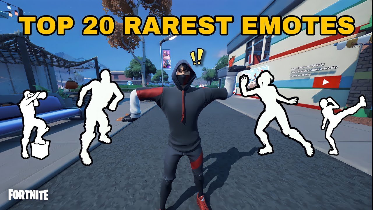 Top 20 Rarest Emotes in Fortnite - YouTube