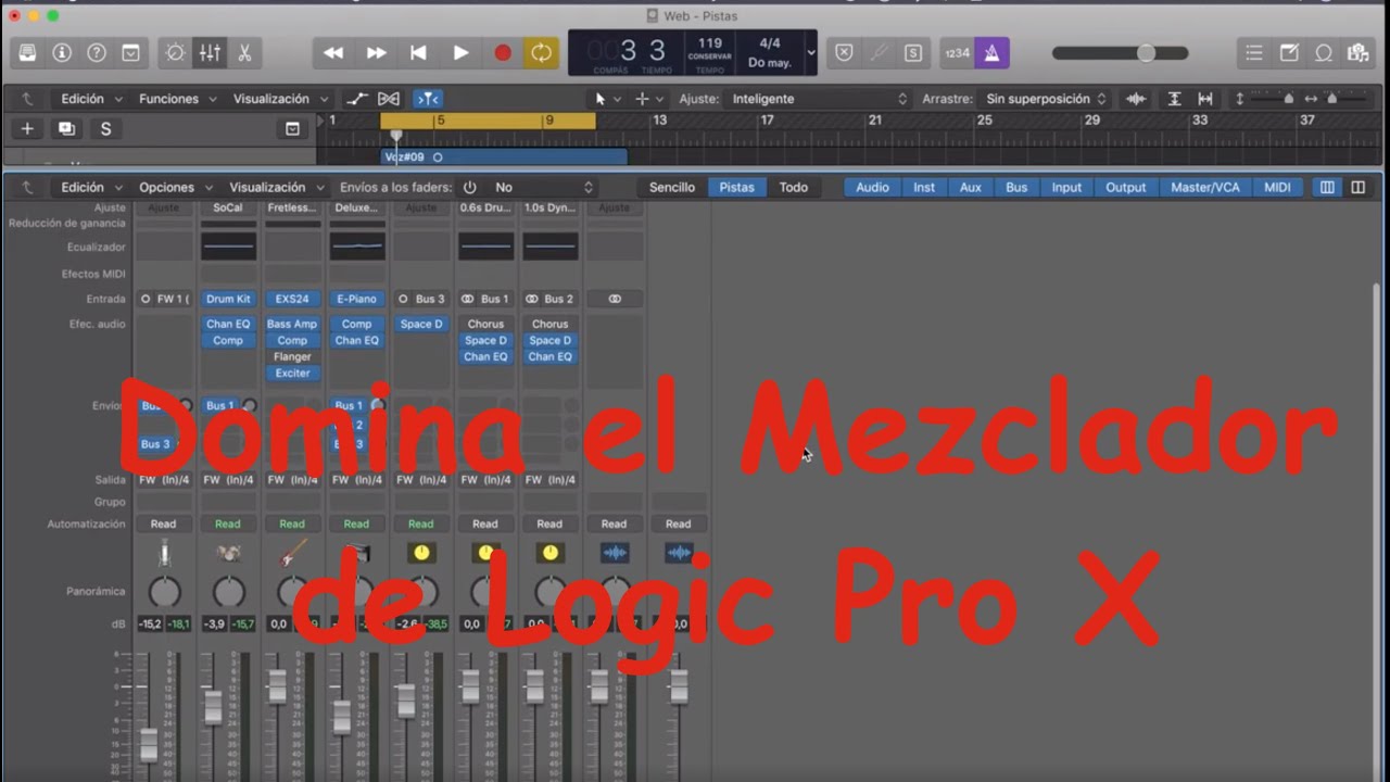 Conoce el mezclador de Logic Pro X - YouTube