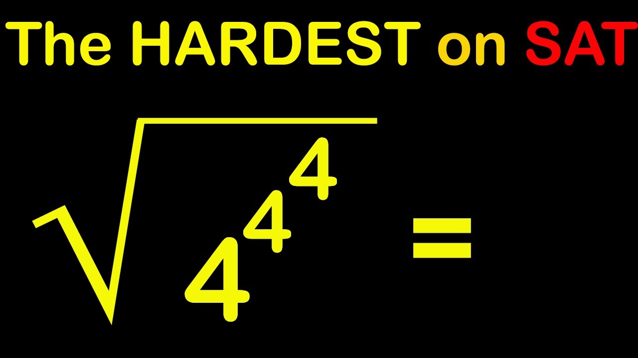 The Hardest Sat Math Question | Test your Math - YouTube