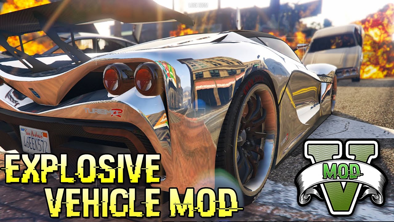 GTA 5 PC - Explosive Vehicle MOD [Script Mod] - YouTube