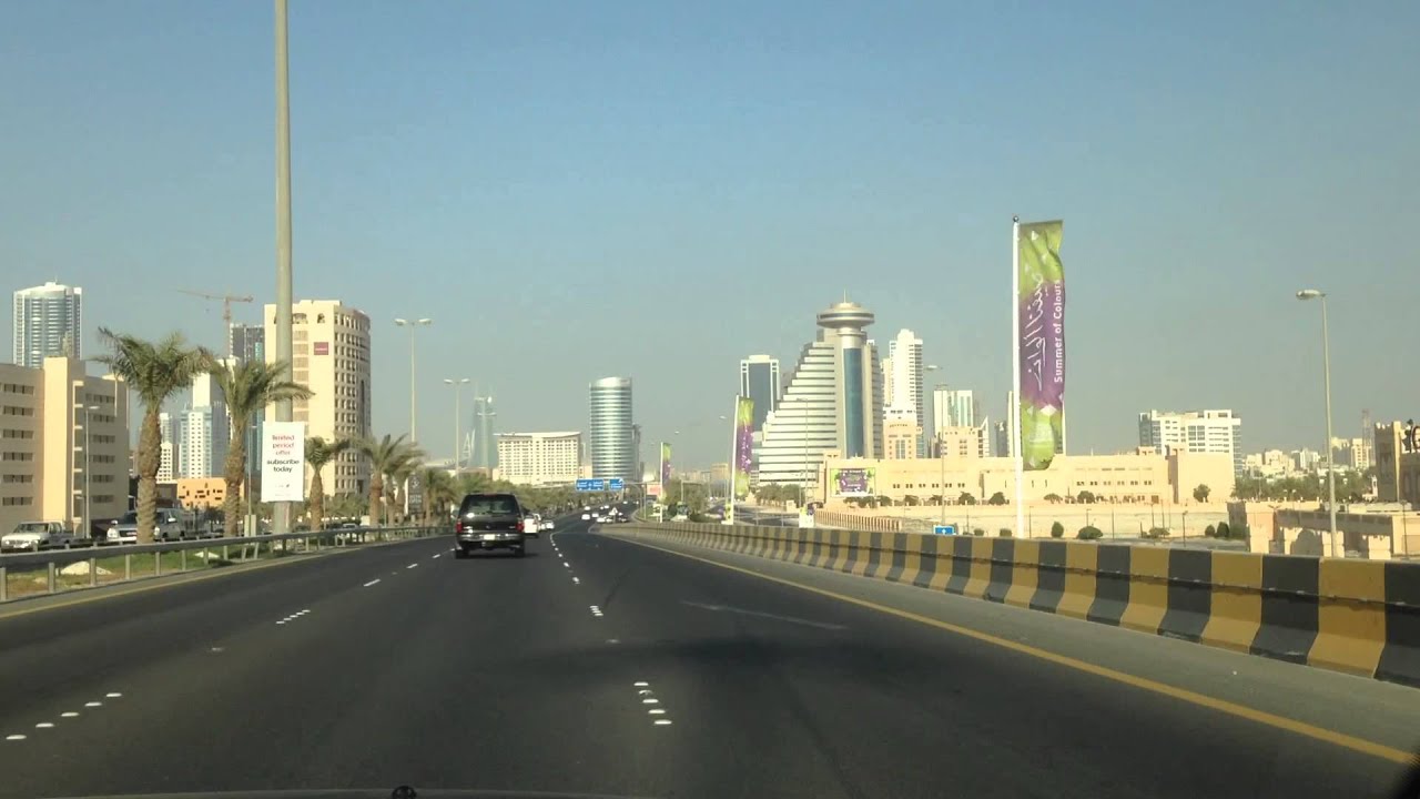 Bahrain Manama city traffic 3 - YouTube