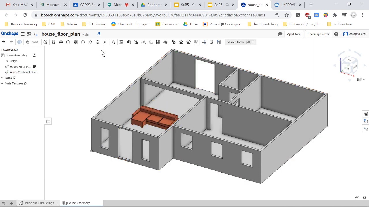 OnShape; House Project Assembling; p4 - YouTube