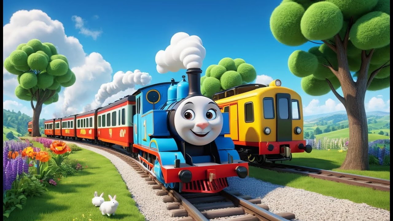 The Train on the Track Goes Choo Choo | Fun Train Song for Kids | Sing ...