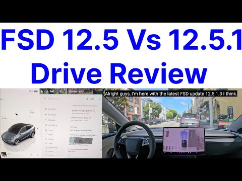 Tesla FSD 12.5 Vs 12.5.1 Drive Centred on Road - YouTube