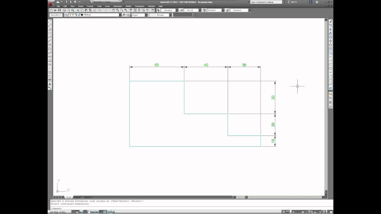 Måttsättning i AutoCAD - YouTube