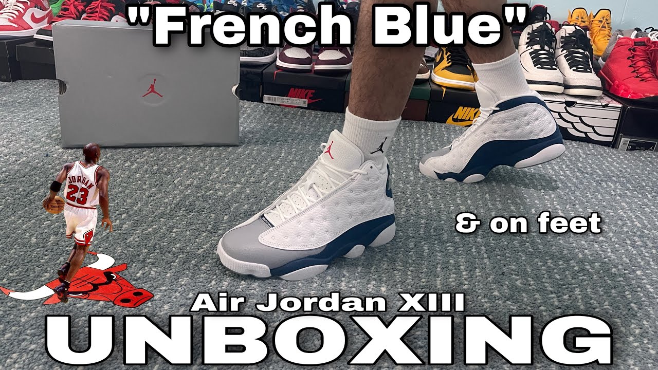 UNBOXING AIR JORDAN 13 “French Blue” & on feet - YouTube