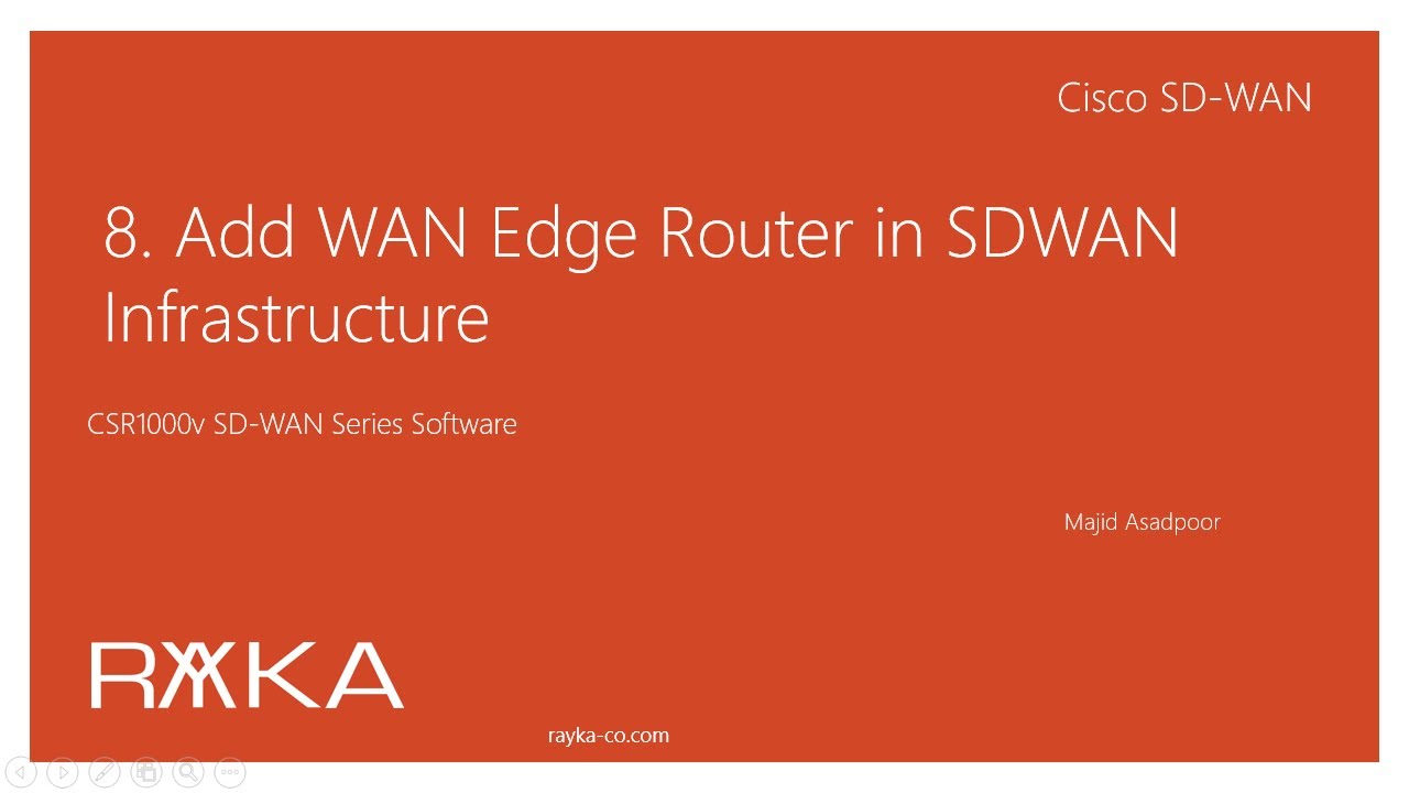 8. Add WAN Edge Router in SDWAN Infrastructure - YouTube