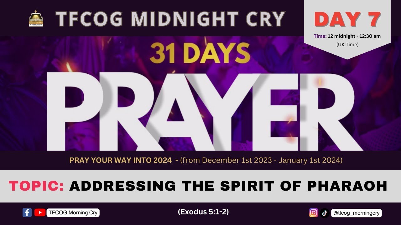 Midnght Cry || ADDRESSING THE SPIRIT OF PHARAOH (Exodus 5:1-2) || Bro ...