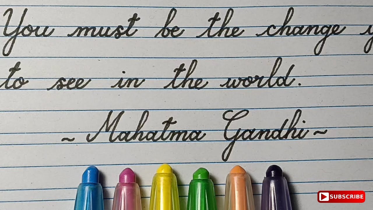 Best Inspirational Quotes in English Cursive Writing | Handwriting ...