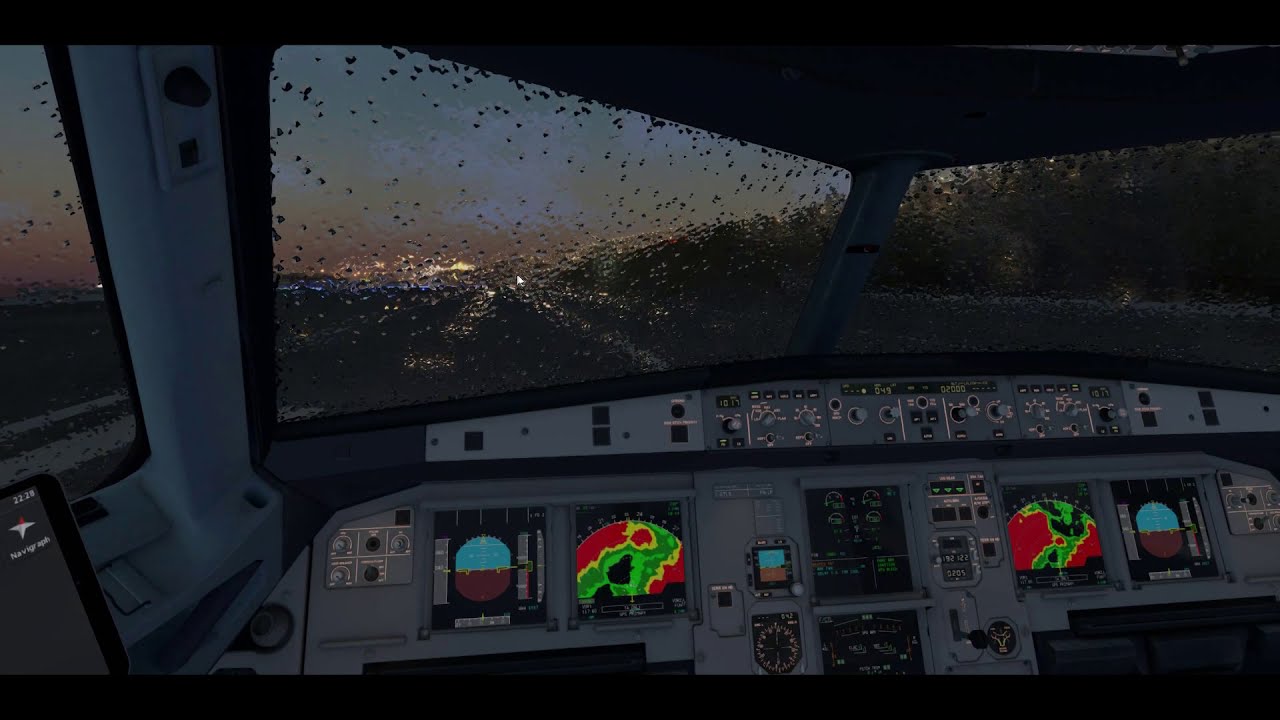 The WX radar A321 Toliss - YouTube