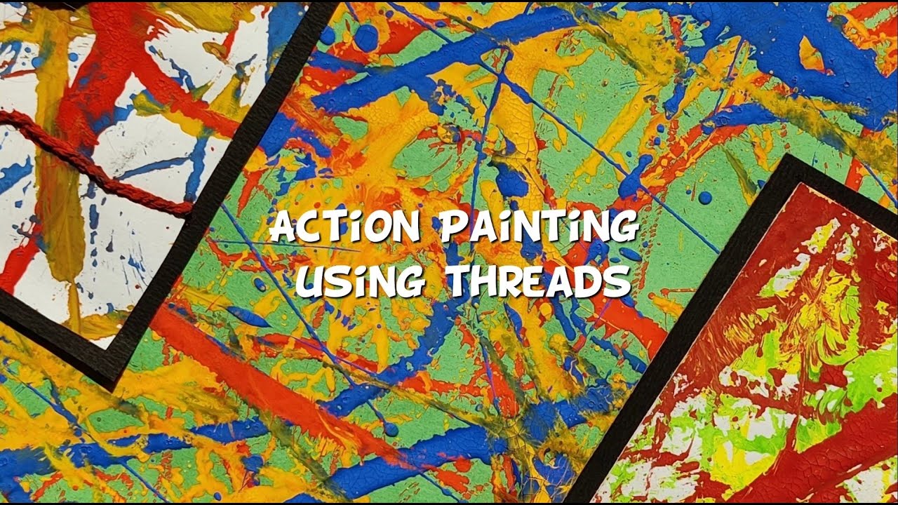 Action Painting with threads - YouTube