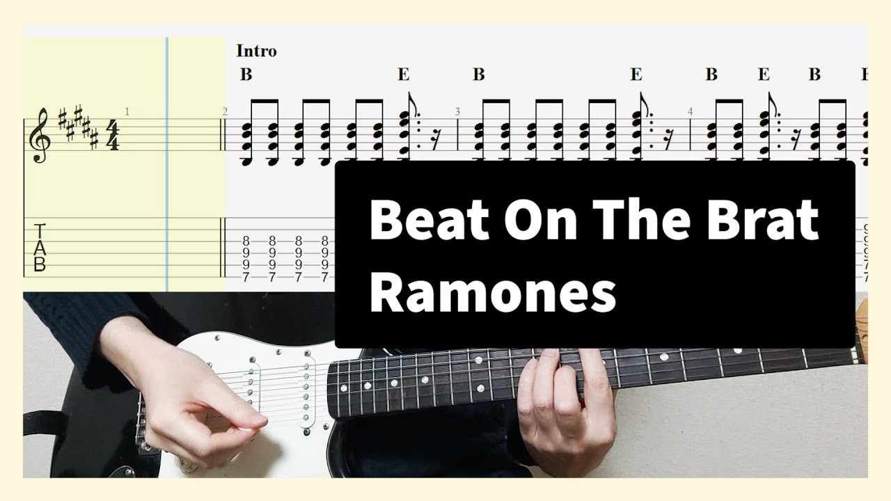 Ramones - Beat On The Brat Guitar Cover With Tab - YouTube