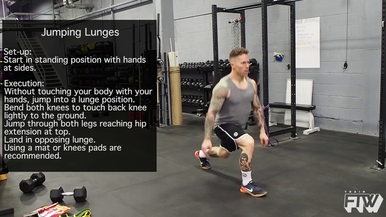 Jumping Lunges - YouTube