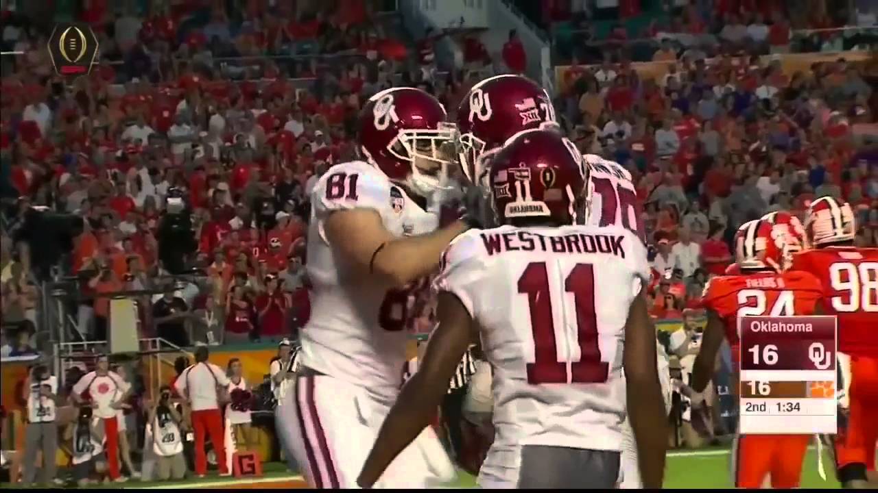 Baker Mayfield(Oklahoma QB) vs Clemson 2015 - YouTube