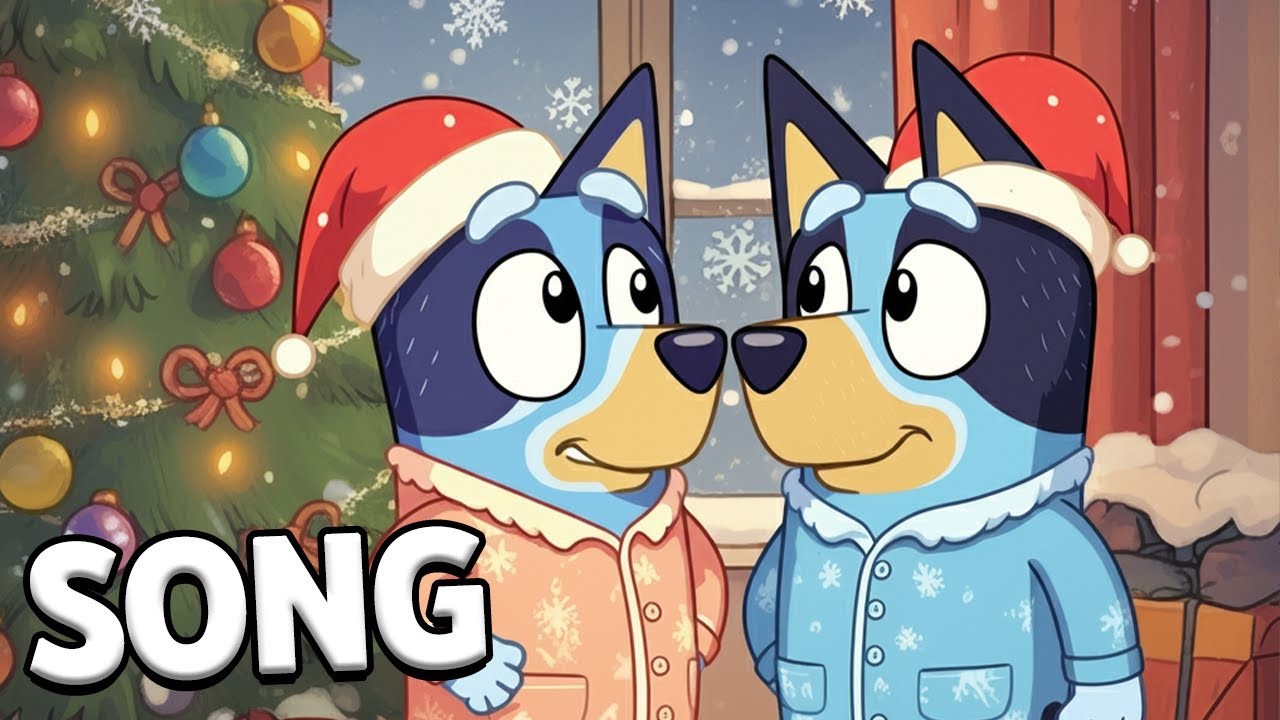 Bluey and Bingo Christmas Snow and Fun - Bluey Song and Music - YouTube