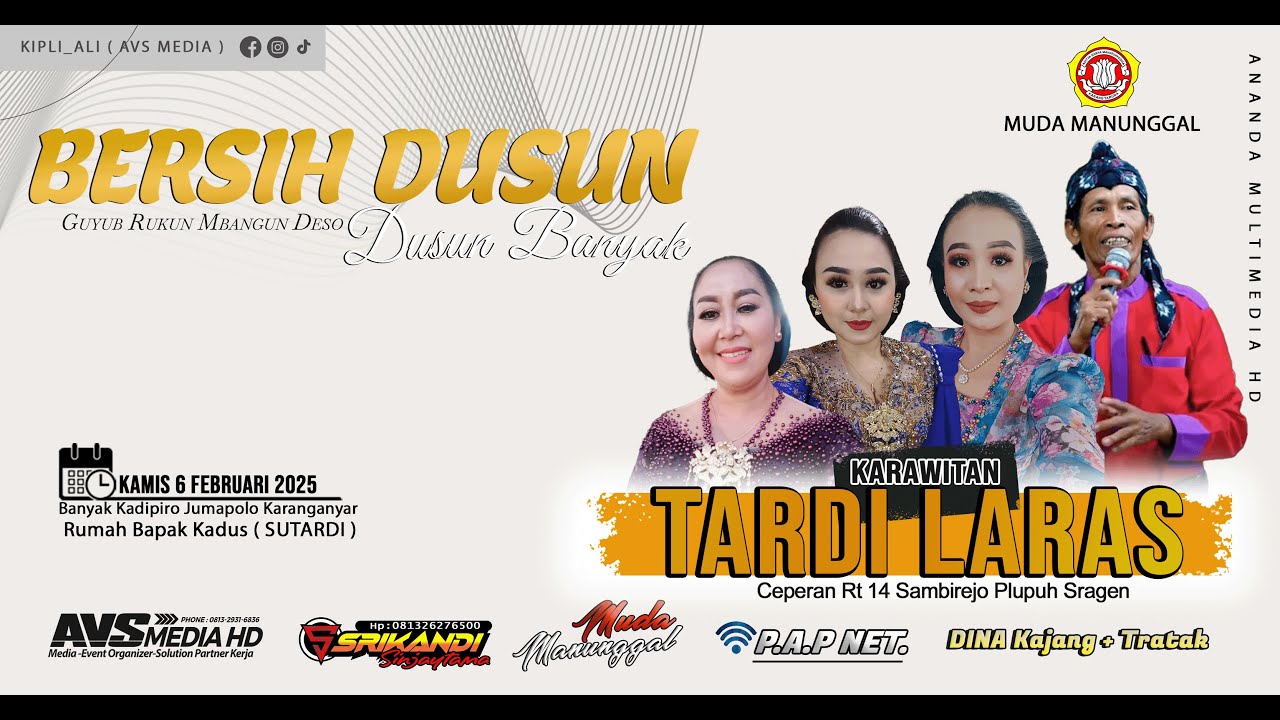 🔴📡Live BERSIH DUSUN BANYAK BERSAMA Krw.TARDI LARAS || SRIKANDI AUDIO || ANANDA MEDIA || - YouTube