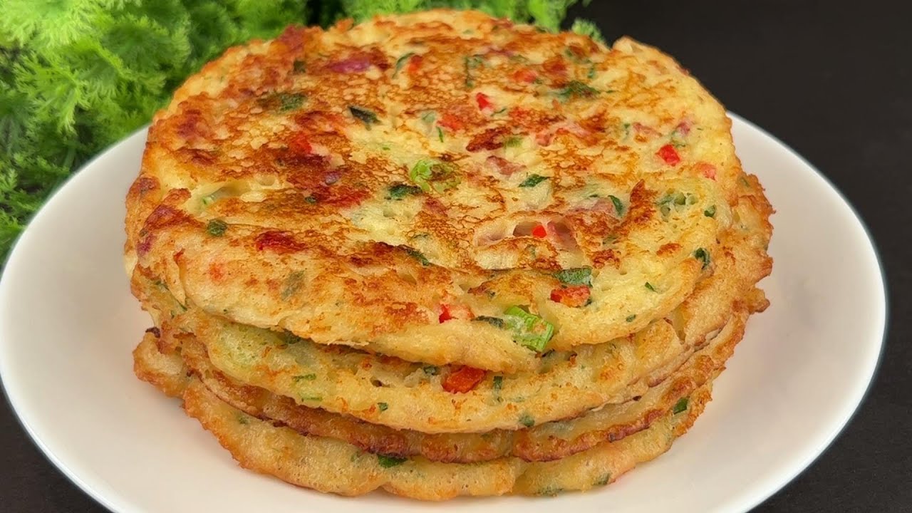 Easy Vegetable pancakes recipe - YouTube