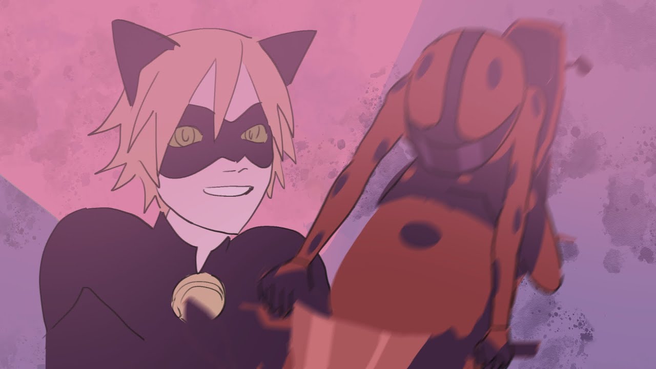 Lady Bag & Cat Noir on a motorcycle | animation - YouTube