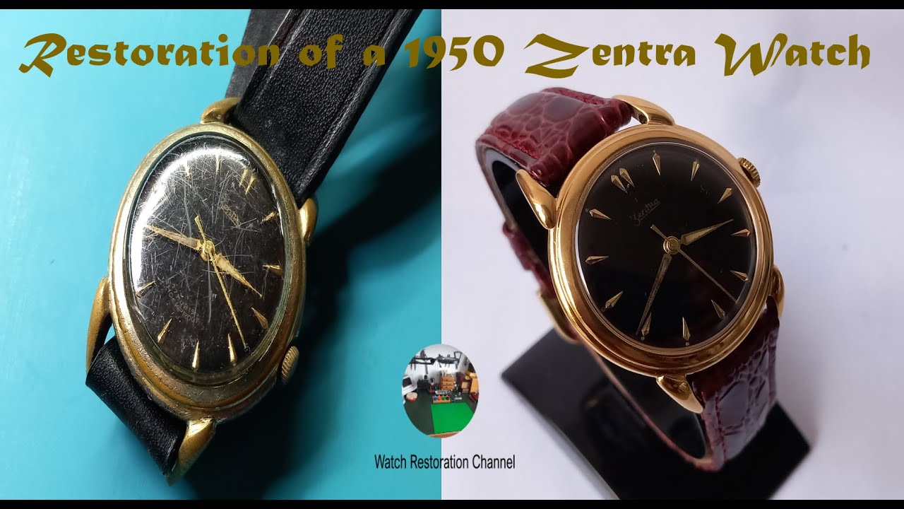 Restoration of a 1950 Zentra Mechanical Watch - YouTube