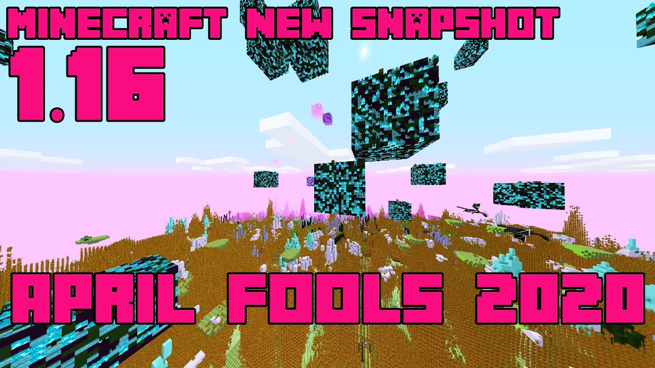 Minecraft Crazy Dimensions! April Fools 2020! 1.16 Snapshot ...