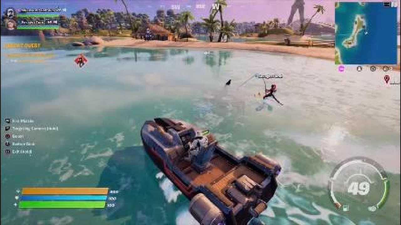 Fortnite Chapter 3 Water Skiing - YouTube