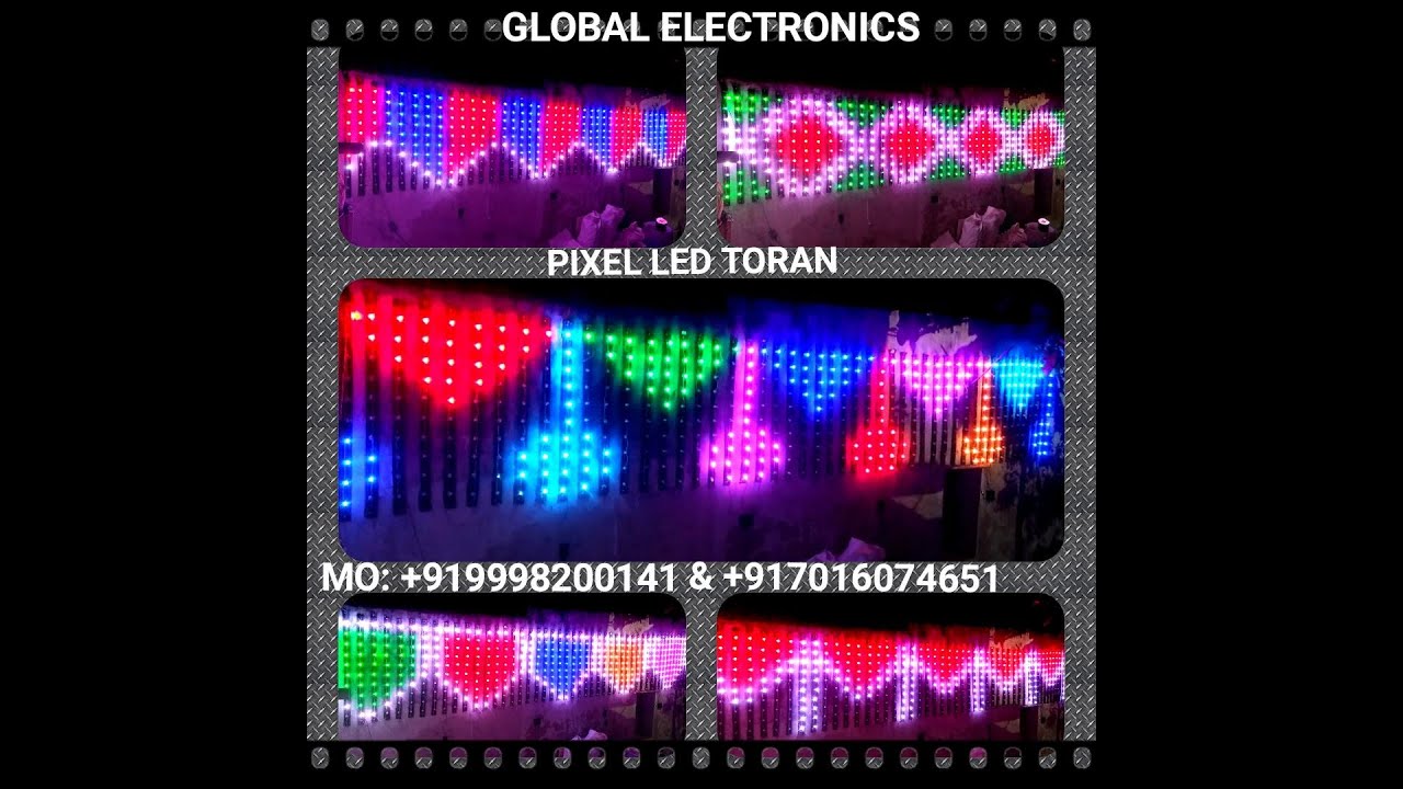PIXEL LED TORAN WITH NAME ....PIXEL LED LIGHT VIDEO 31 पिक्सल एलईडी ...