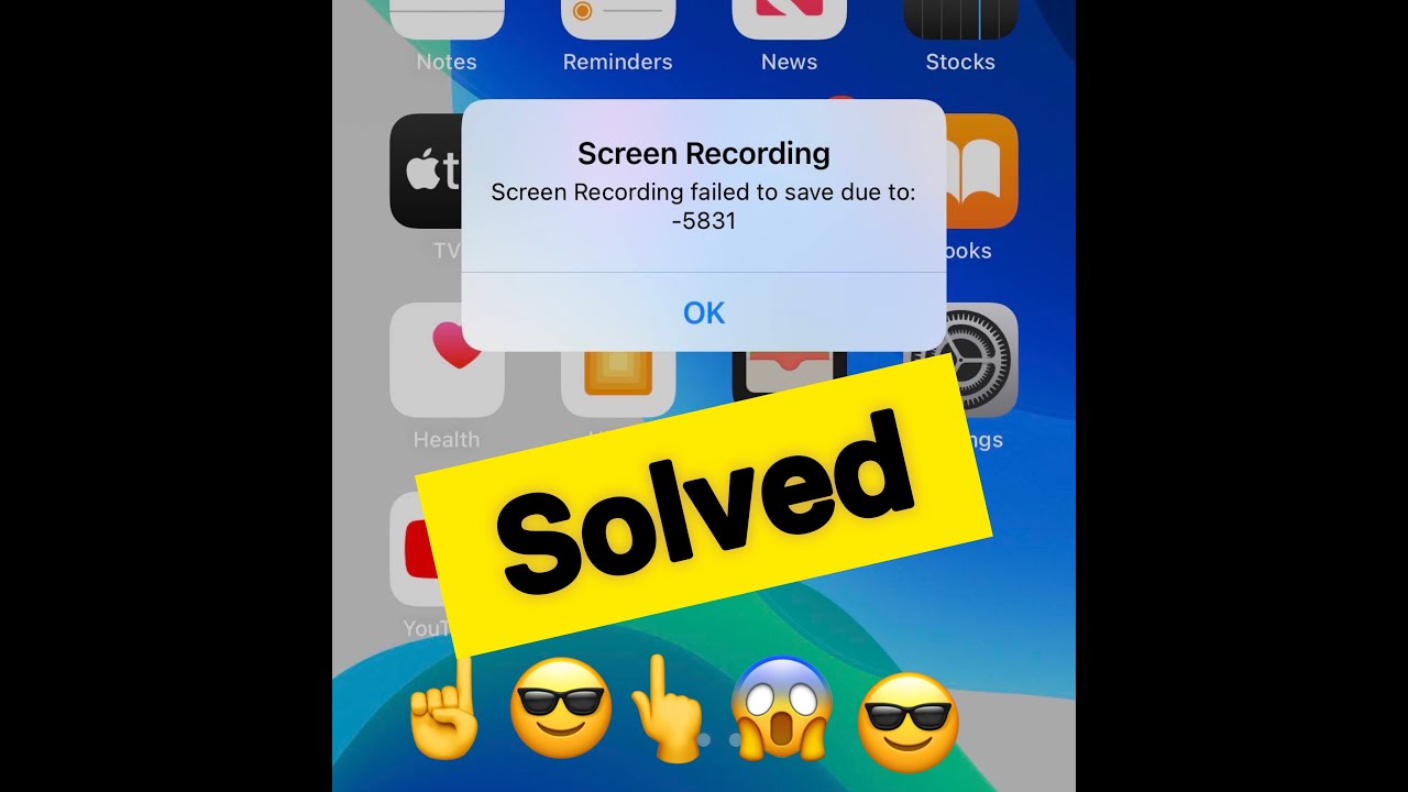 Iphone Screen recording failed to save due to 5831!! FIXED😍👍🏻 | Usa ...