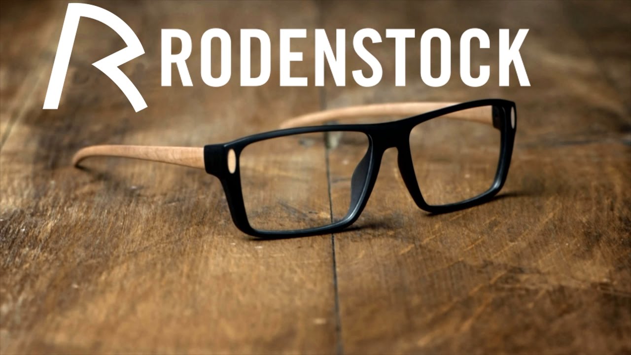 Rodenstock R8010 | Rectangular Hingeless Glasses with Real Wood & Real ...