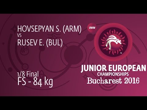 1/8 FS - 84 kg: S. HOVSEPYAN (ARM) df. E. RUSEV (BUL), 12-7