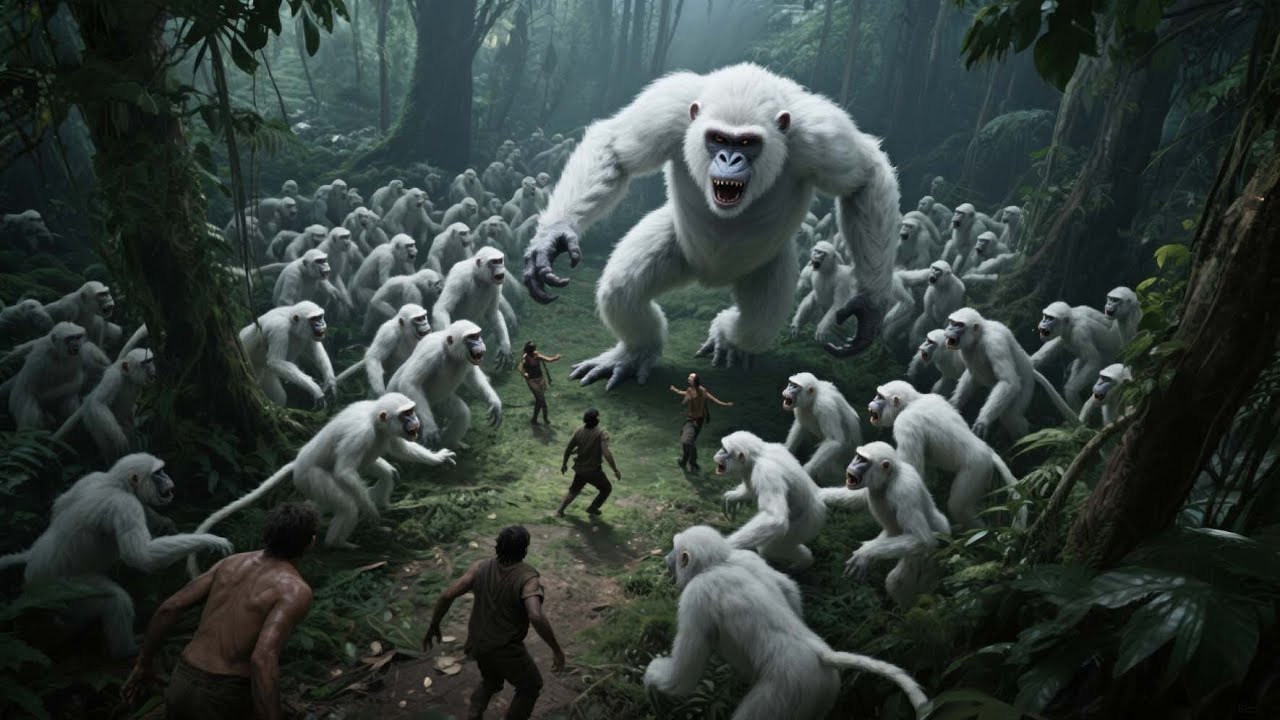 🦍A giant white ape is chasing wild men in the jungle! 【神农野人 Shennong ...