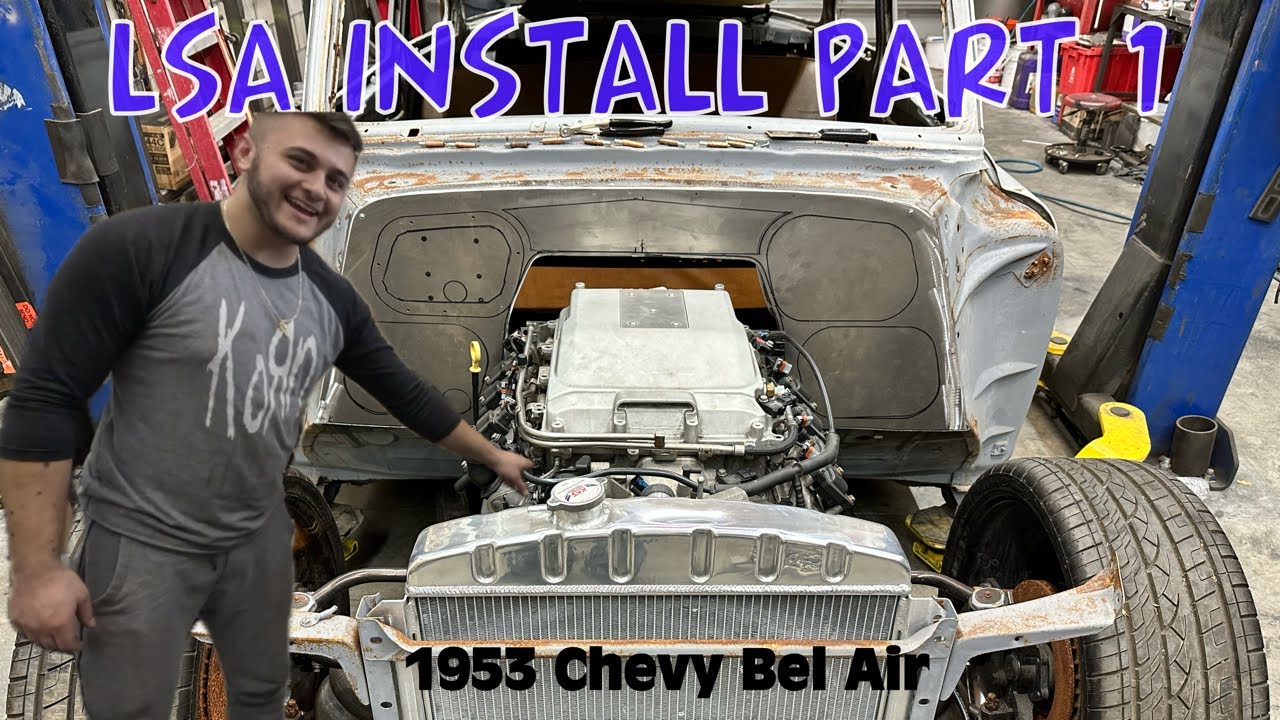 1953 Chevy Bel Air the beginning of an LSA install 🤩 - YouTube