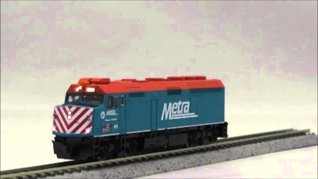 Kato N-Scale F40PH with TCS K5D7 Decoder - YouTube