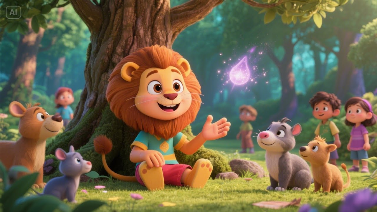 Talking Lion in the Magic Forest | Fun Animal Song for Kids | Magical ...