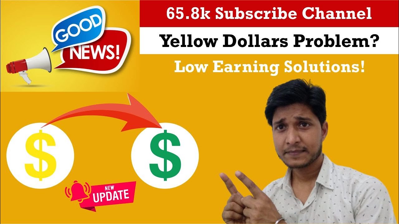 Yellow Doller My YouTube Earning Low | 😭 Yellow Dollars on All videos ...