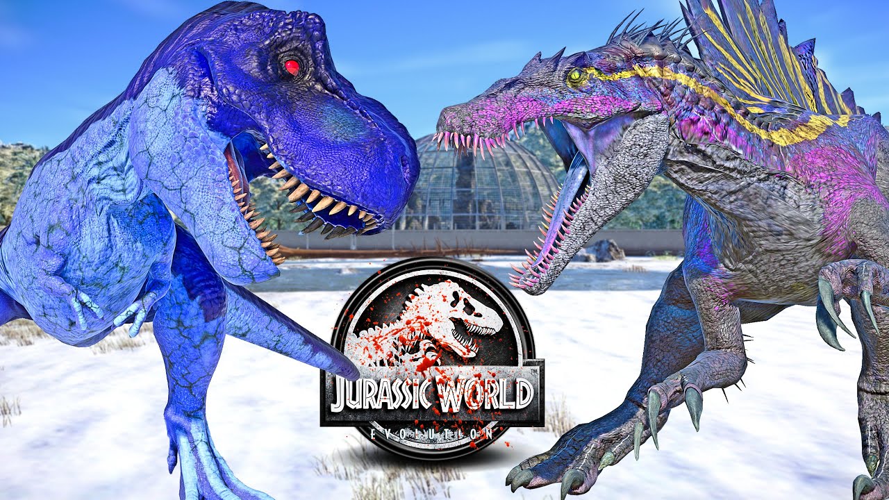 Arctic T-REX vs Inspinedoraptor, Spino, Giganotosaurus Dinosaurs Fight ...