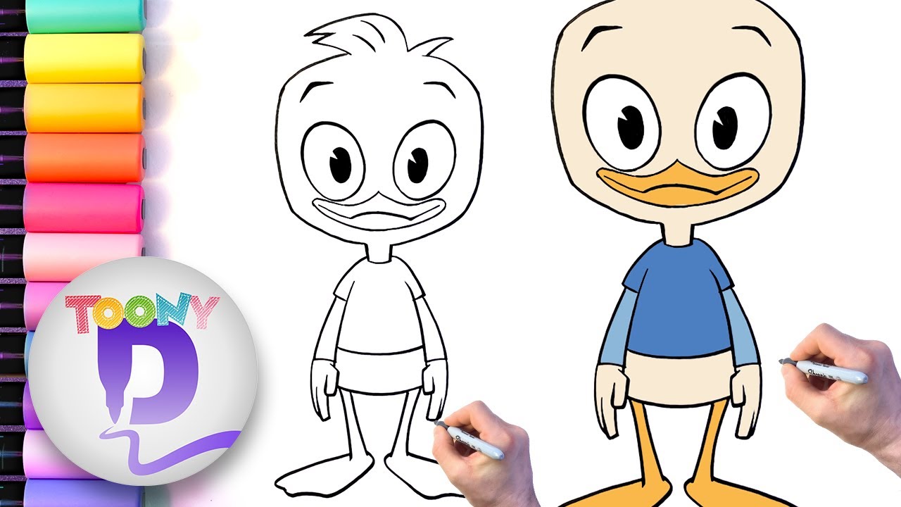 How to Draw Dewey | Duck Tales ! 💛🦆 - YouTube