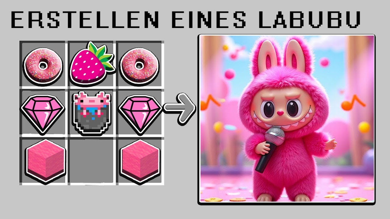 Wie CRAFTET man ein LABUBU-SPIELZEUG in Minecraft? - YouTube