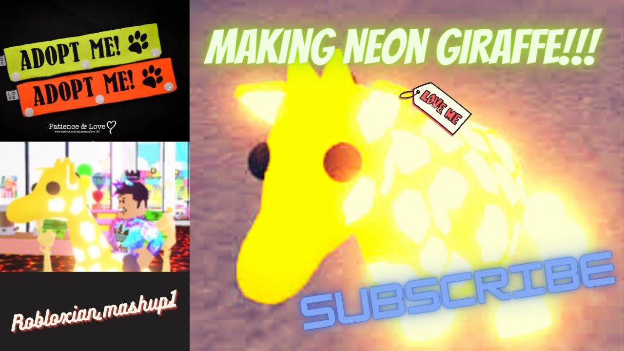 Adopt Me - Making A Neon Giraffe Watch Now! - YouTube