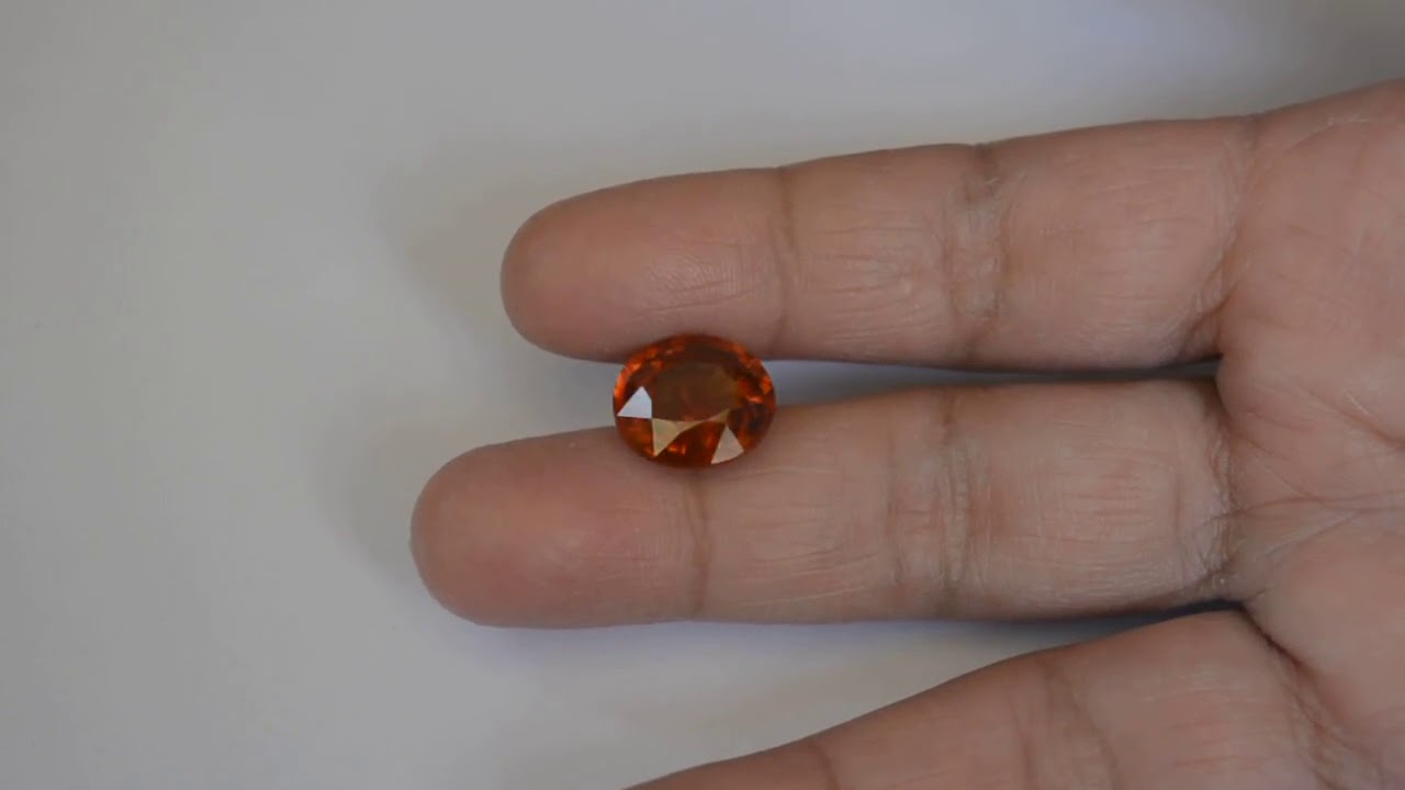 10 ratti certified hessonite gomed stone video 187 - YouTube