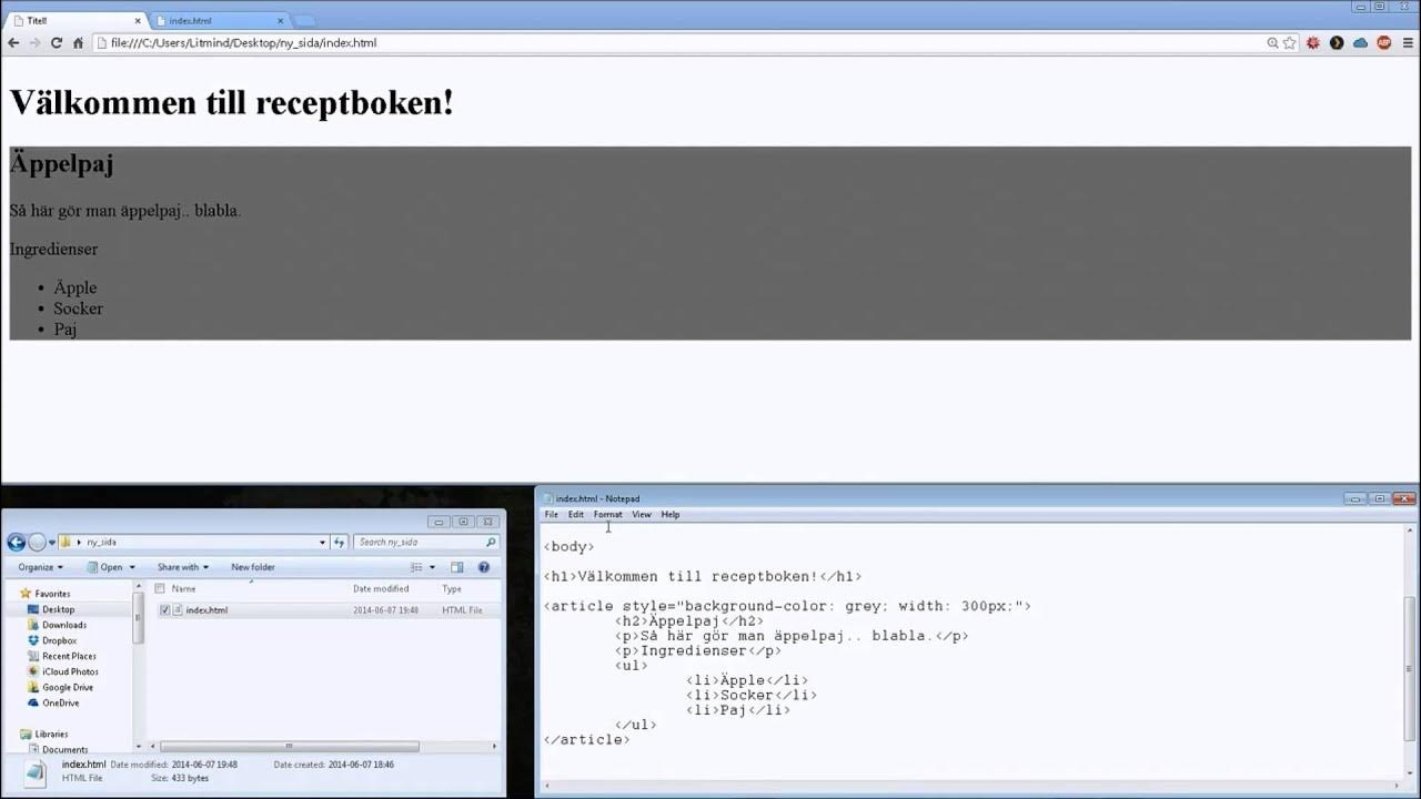 HTML-CSS-Snabb-Introduktion-TimLind.mp4 - YouTube