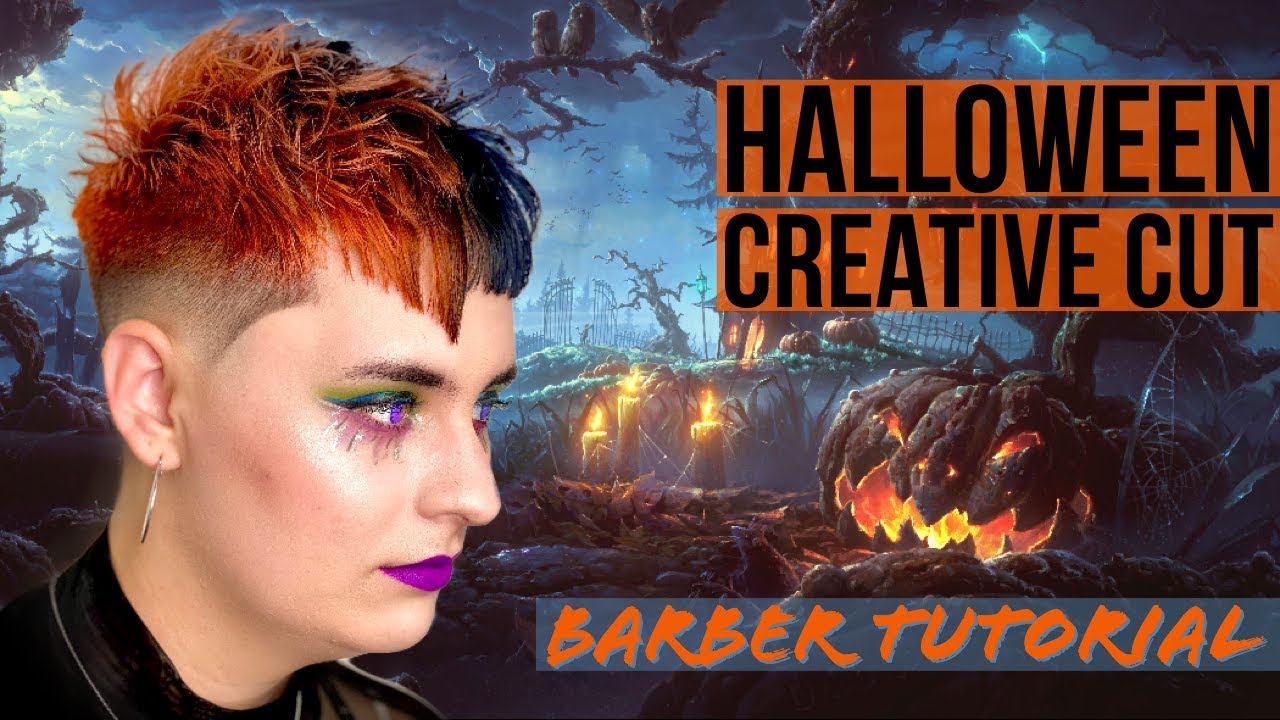 HAPPY HALLOWEEN! Creative Cut BARBER TUTORIAL - YouTube