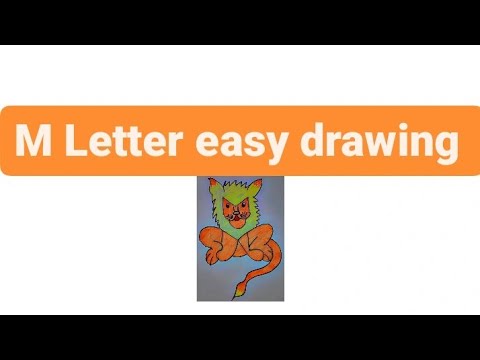 How to draw letter M easy drawing/ step by step drawing - YouTube