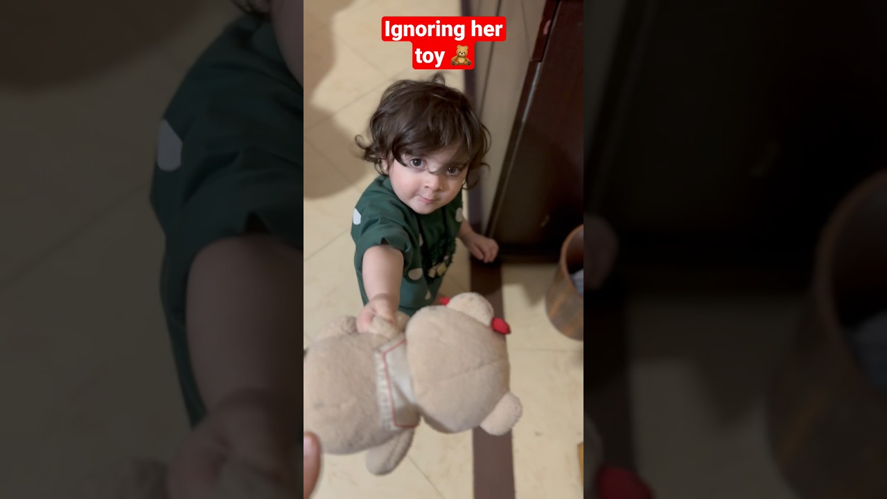 Ignoring her toy🧸 #babygirl #fatherdaughter #kids #toys #baby #cutebaby ...