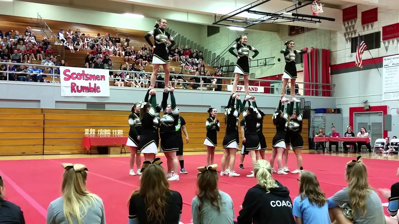 Colton Vikings Cheer's first ever competition - YouTube