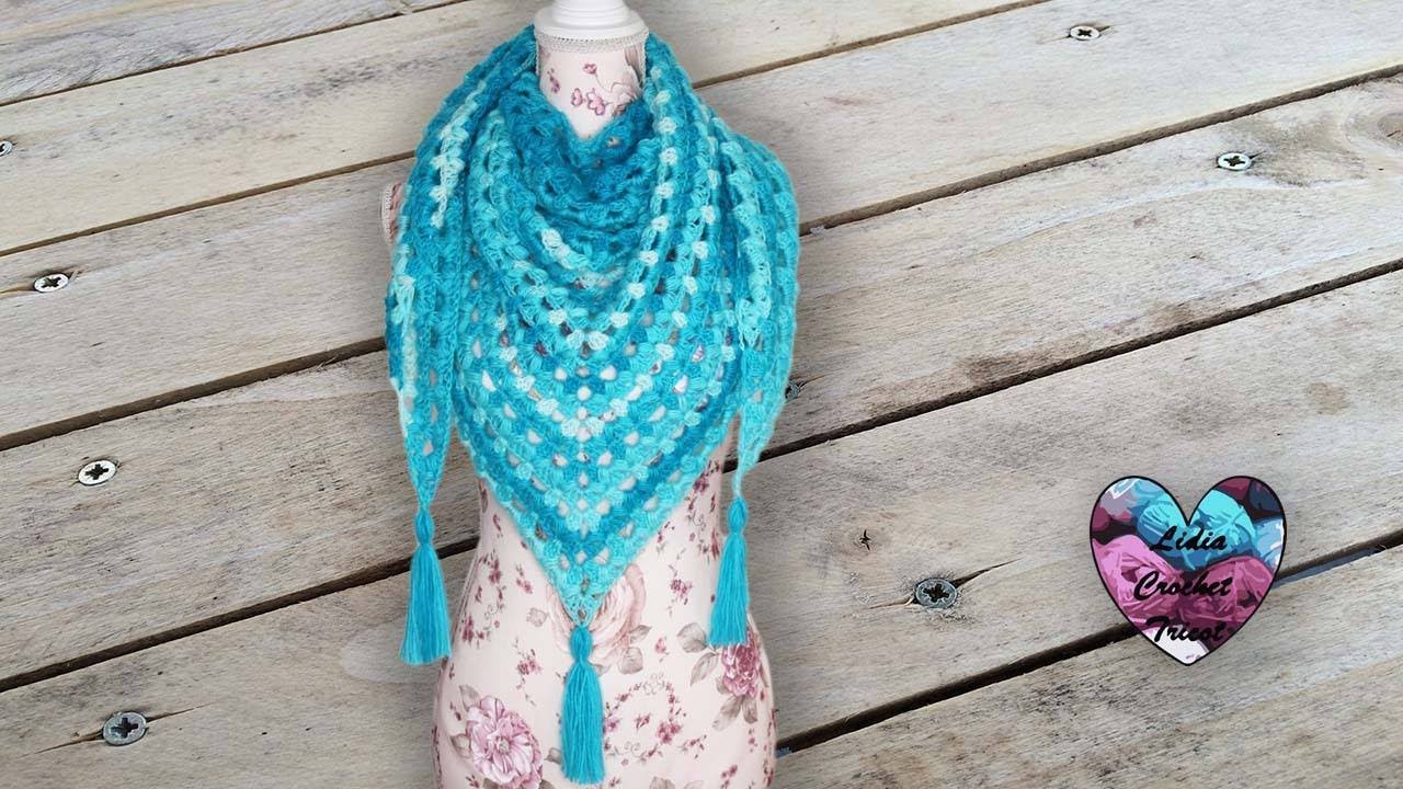 Châle Chignons Crochet Très facile "Lidia Crochet Tricot" - YouTube