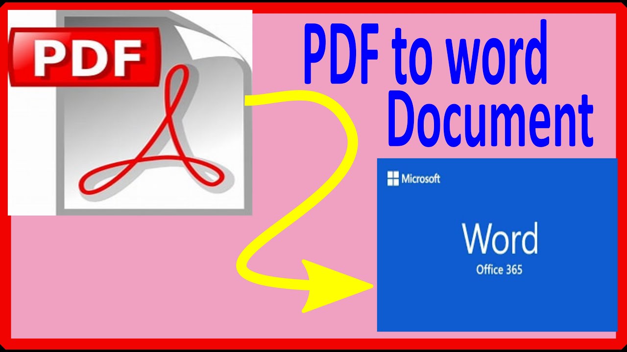 Converting Pdf To Word Document YouTube Converting Pdf To Word Document YouTube