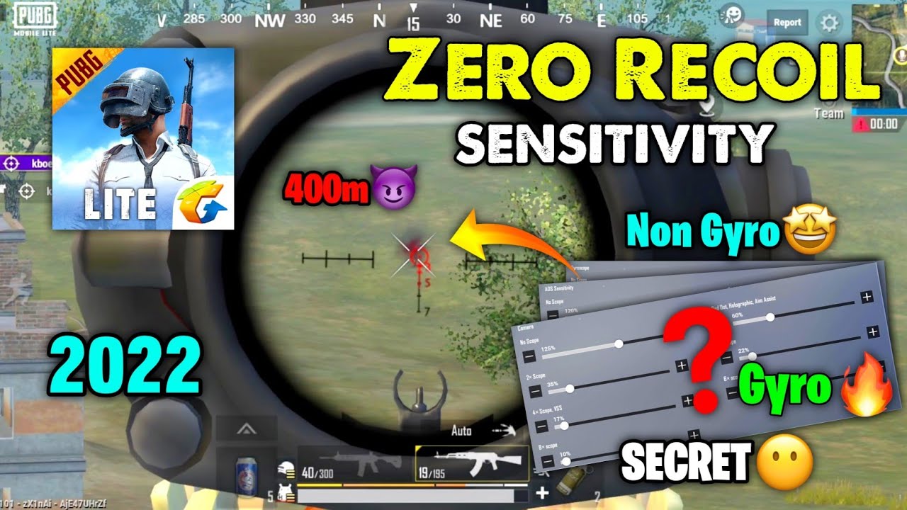 😱PUBG Mobile Lite New Sensitivity 2022 | How To Control Recoil In PUBG ...