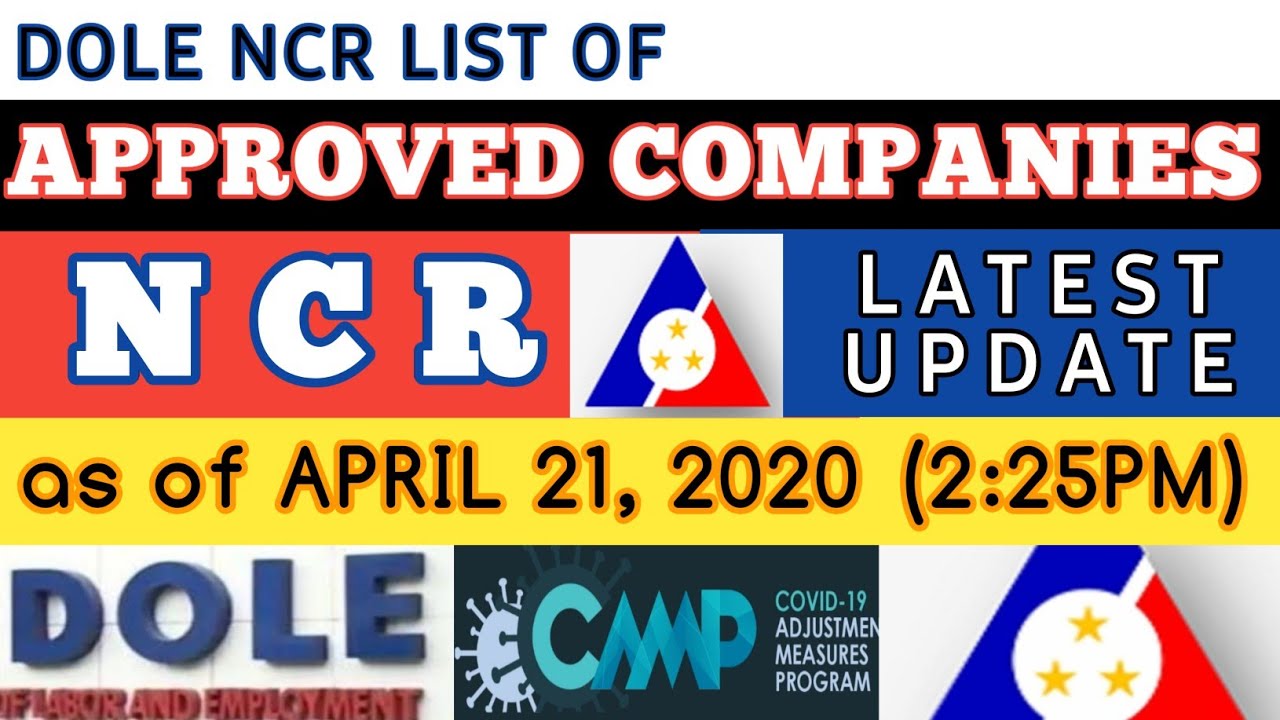 DOLE LIST OF APPROVED COMPANIES FOR THE 5K FINANCIAL ASSISTANCE OF ...