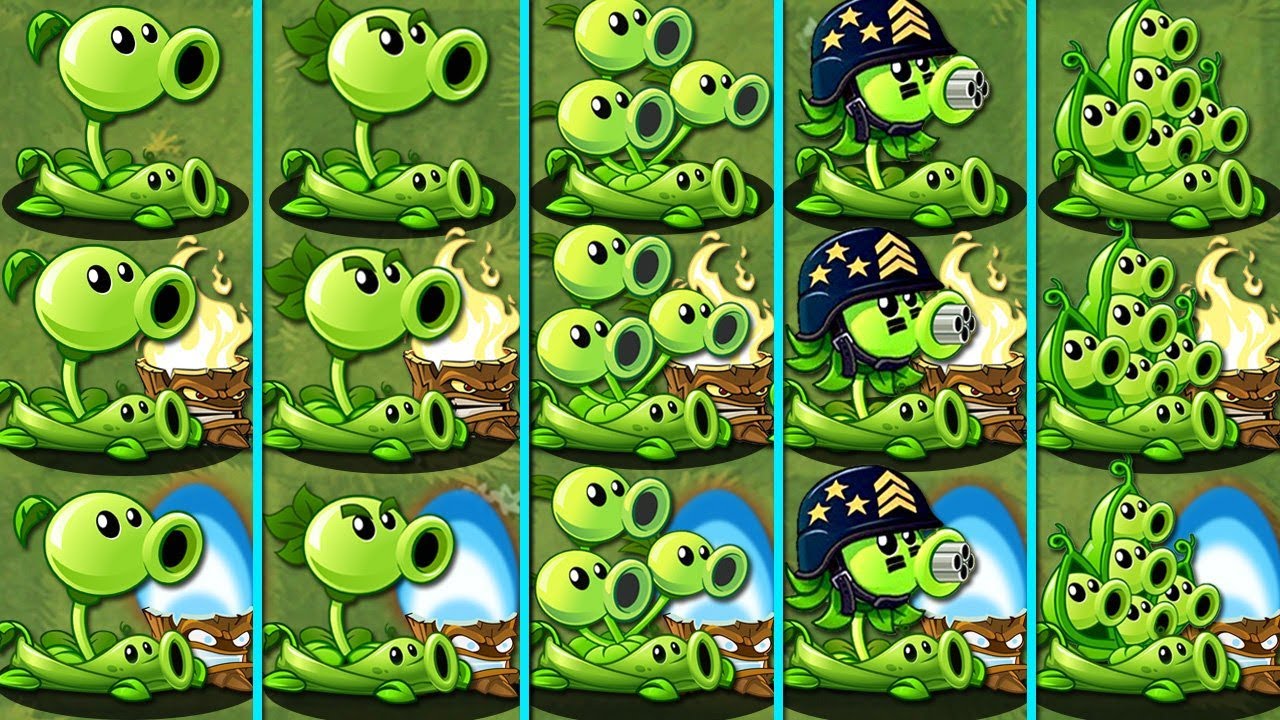 PvZ 2 All Plants Evolution With PEA VINE & TORCHWOOD - Which Plant 's ...